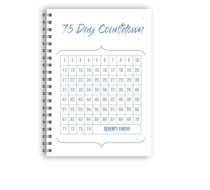 Hard 75 Day Challenge Hard Copy Journal - Tracker - Planner - and Much ...