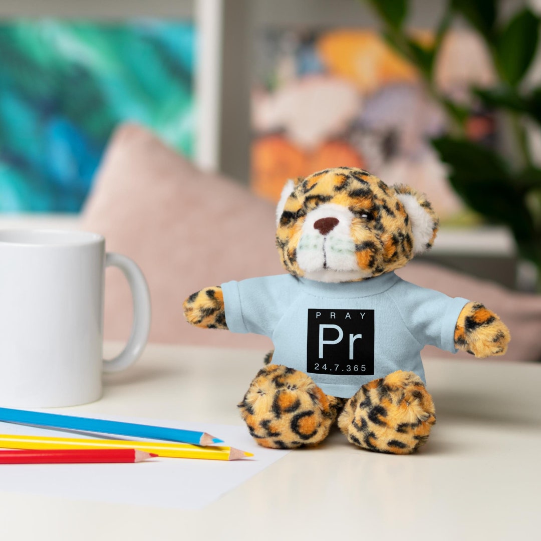 Customizable Tee Stuffed Animal Plushie: Panda, Lion, Bear, Bunny ...