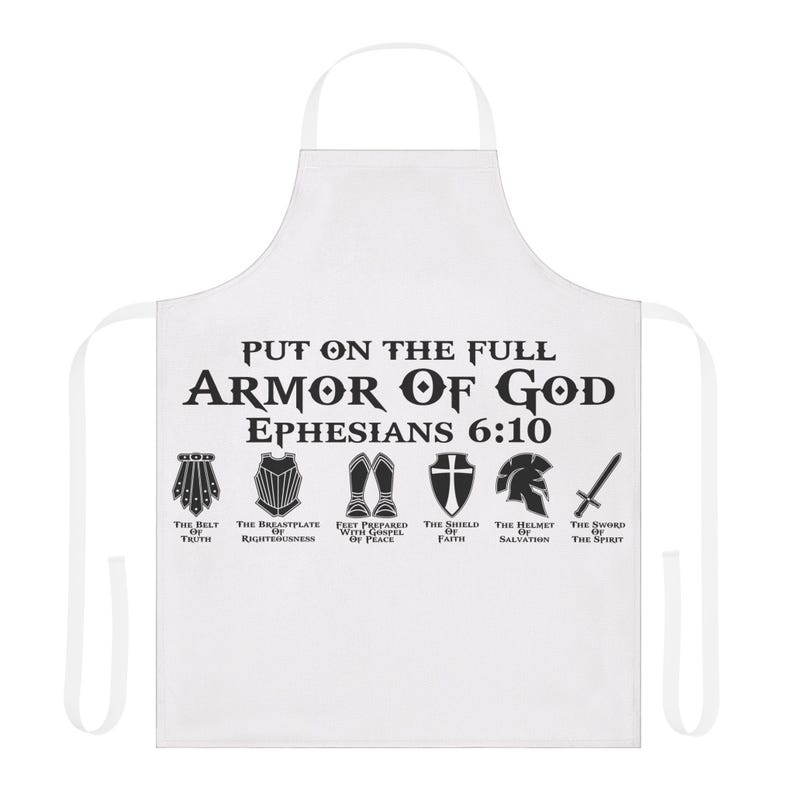 Armor of God Chef's Apron, Kitchen Cooking Gift, Cooking Apron, Kitchen ...