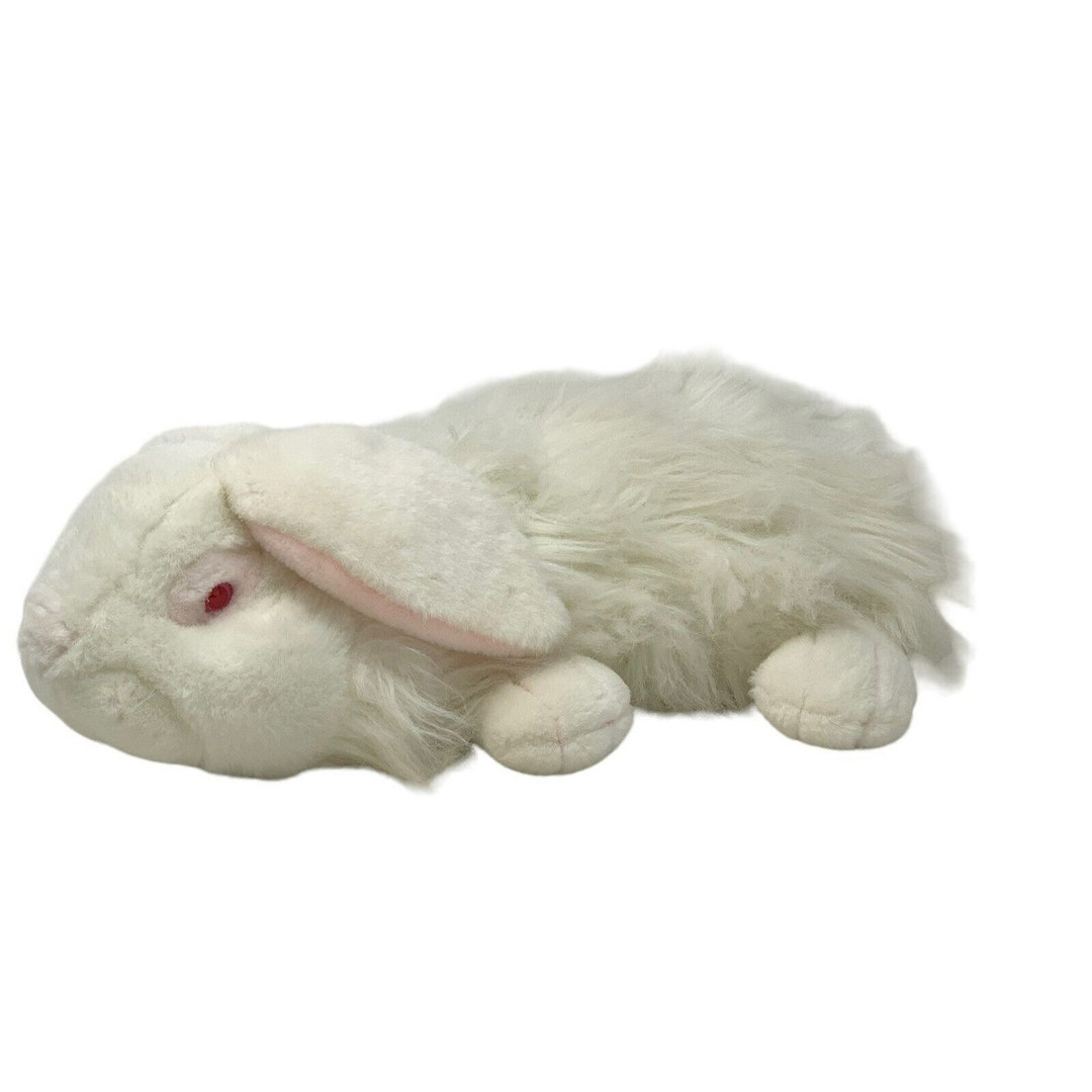 CHRISHA Playful Plush White Bunny Rabbit Pink Eyes Ears 18 Vintage 1988 ...