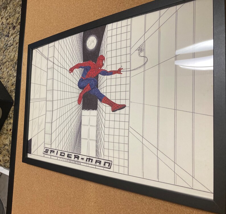 Spider-man Framed Ink Print on Art Paper - Etsy