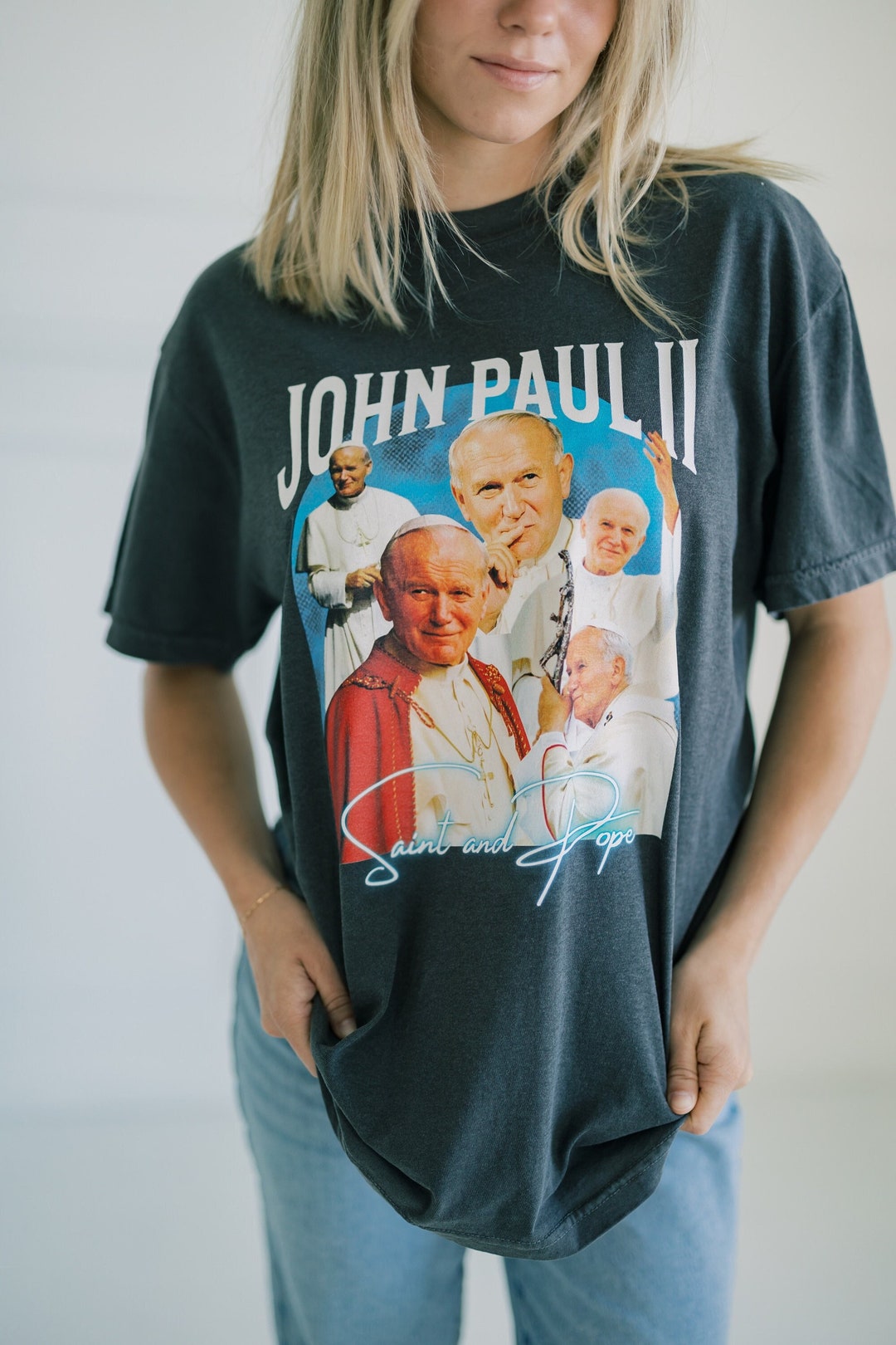 JPII T-shirt, Catholic Shirt, Pope John Paul II, Catholic Apparel ...