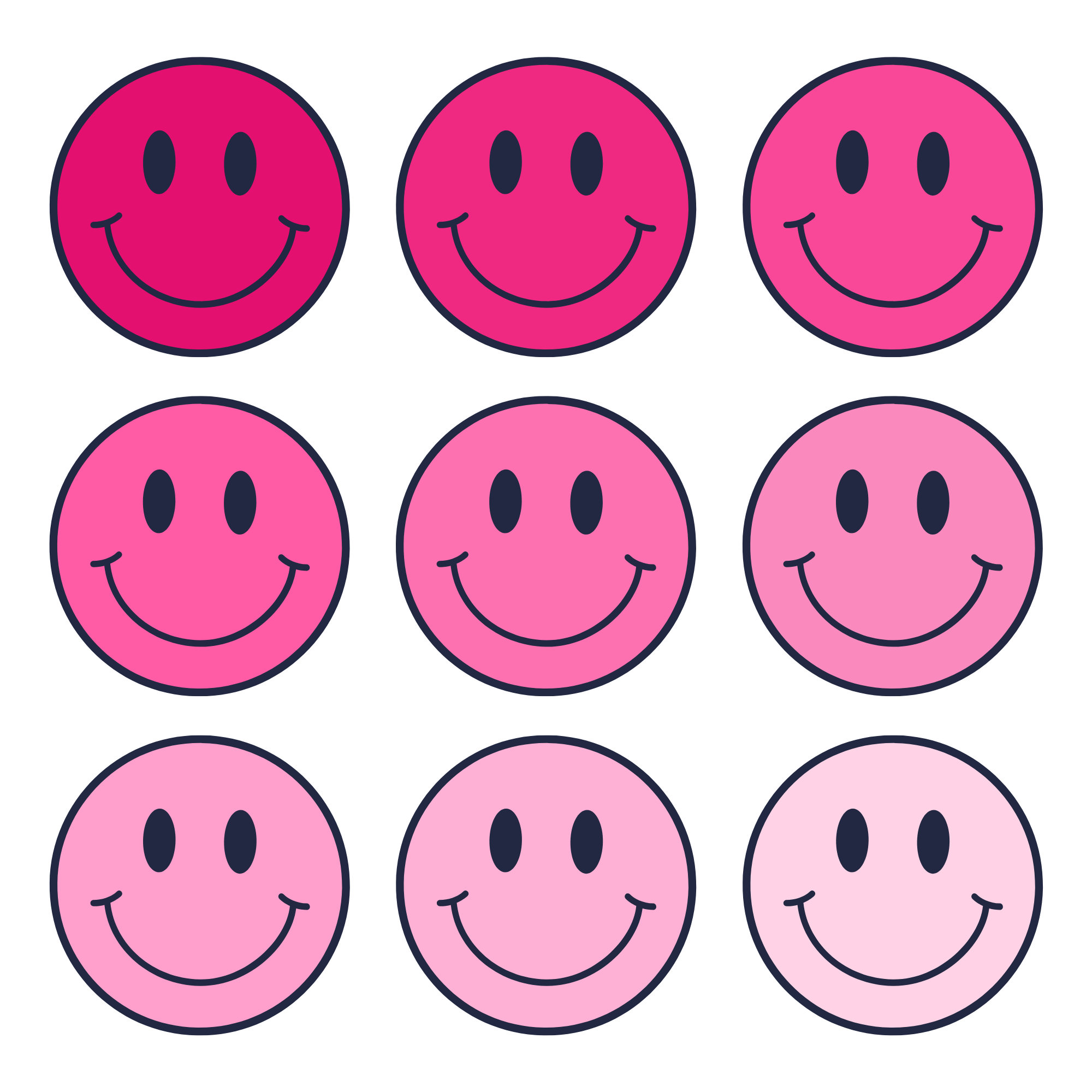 Pink Smiley Digital Art - Etsy