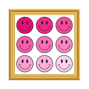 Pink Smiley Digital Art - Etsy
