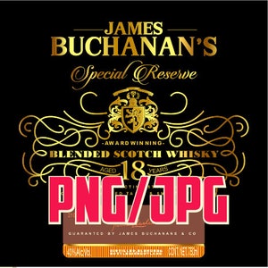 Buchanans Special Reserve Digital Label File in Transparent PNG and JPG ...