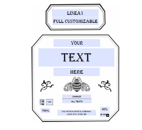 DIY Patron Tequila Label 375 Ml Fully Customizable PDF, Change All the ...