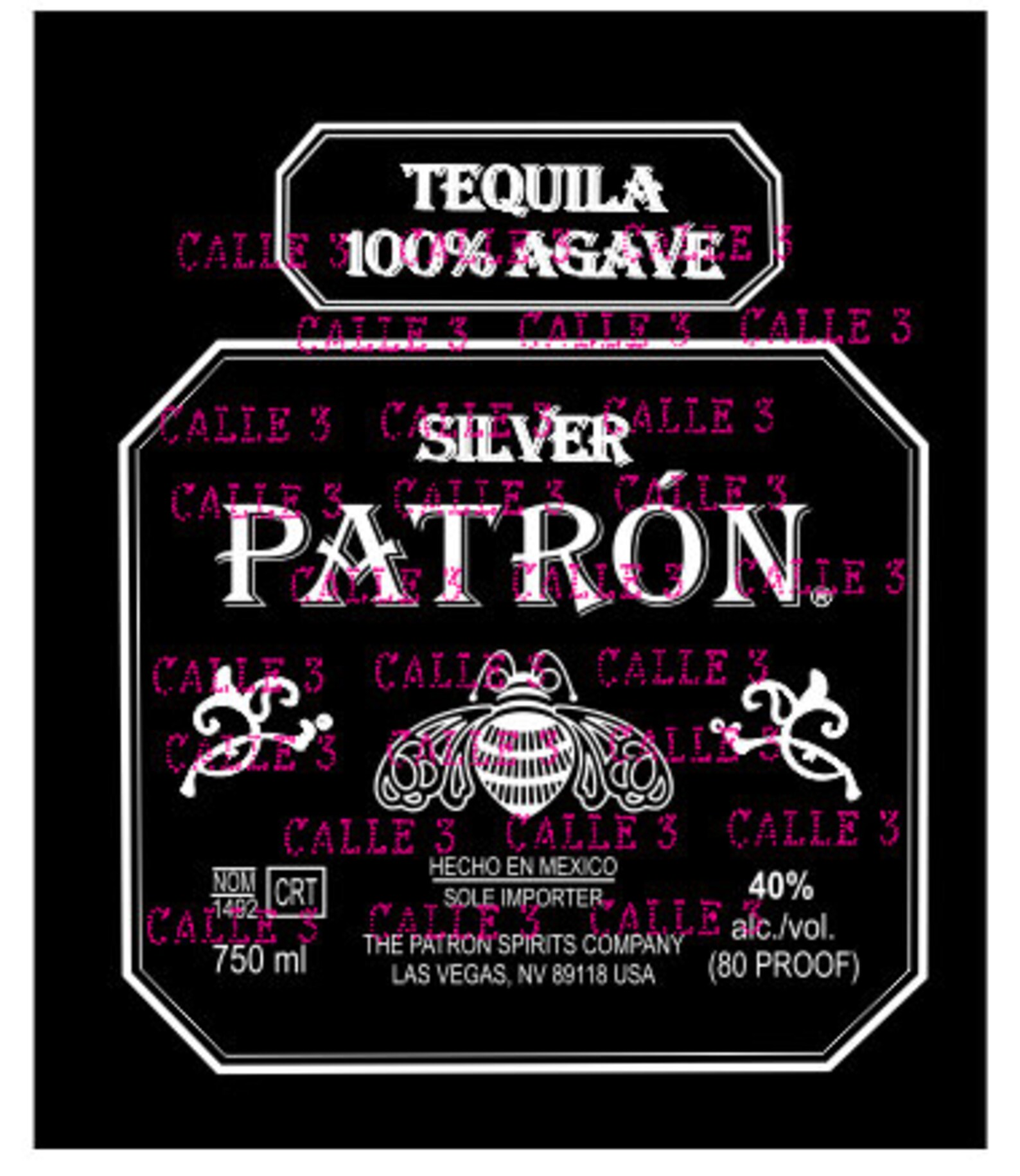 Digital Tequila Patron Label in SVG, All Curves, Layers, to Sublimate ...