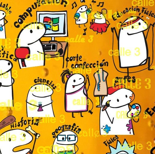 Deformitos/flork School Labels for Subjects in SPANISH PNG - Etsy