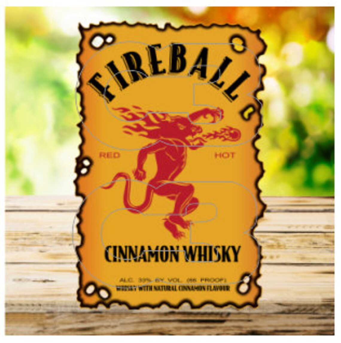 Fireball Cinnamon Label File, PNG With Transparency, High Definition ...