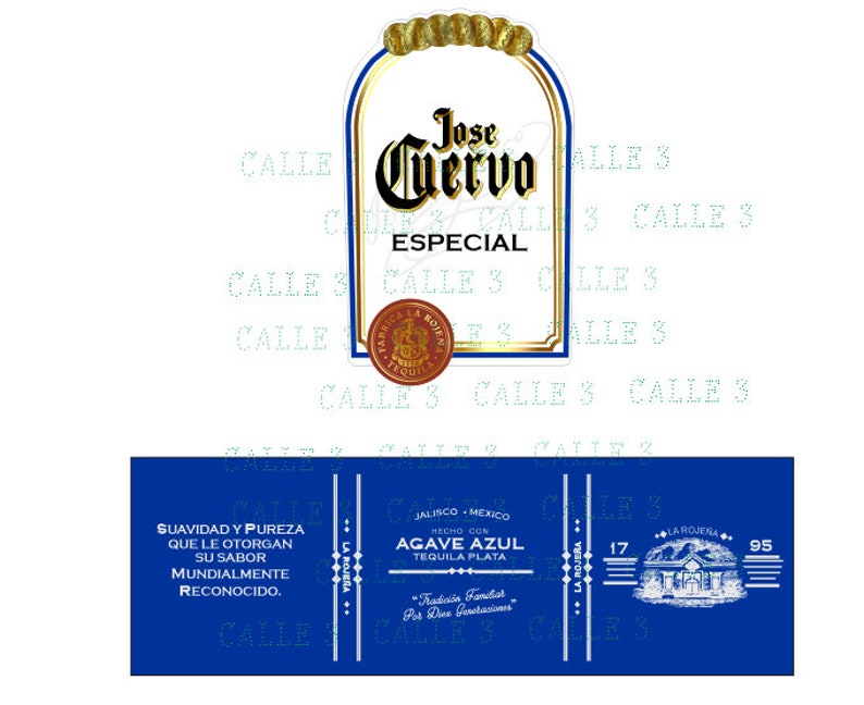Tequila Jose Cuervo Blanco Especial Label Digital in PNG and JPG ...