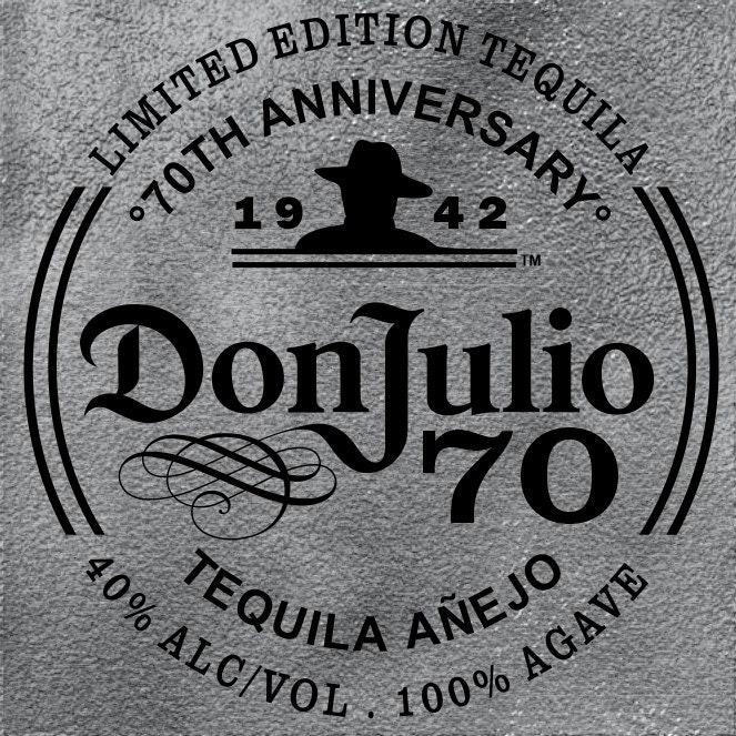 Don Julio 70 Anniversary Digital Label File in PDF, PNG, SVG, Jpg ...