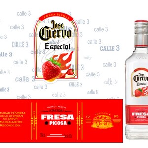 Tequila Jose Cuervo Especial Strawberry Digital Label File for Bottle ...