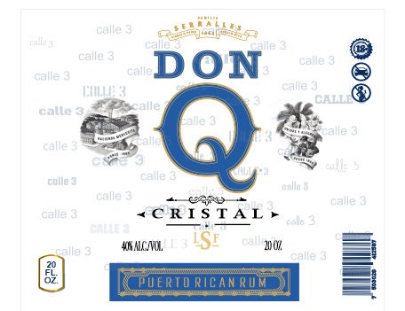 Don Q Rum Cristal Label Files PNG and JPG Transparent for 20 Oz Skinny ...