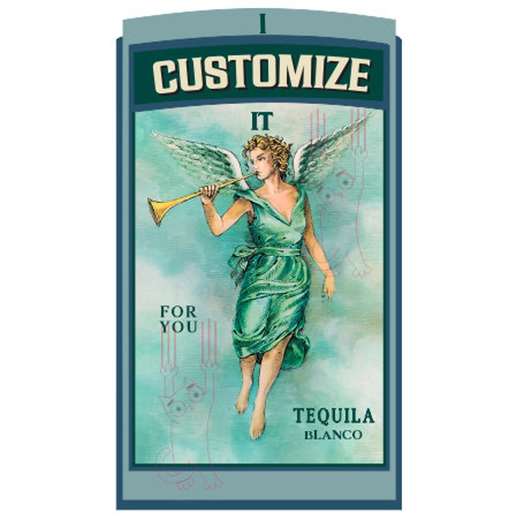 Tequila Centenario Label Files, I Customize It for You, Silver-plata ...