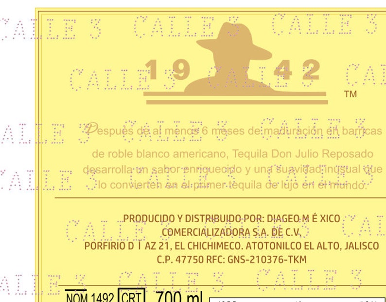 Tequila Don Julio Añejo Label, 6CM, PNG and PDF, High Resolution, Front ...