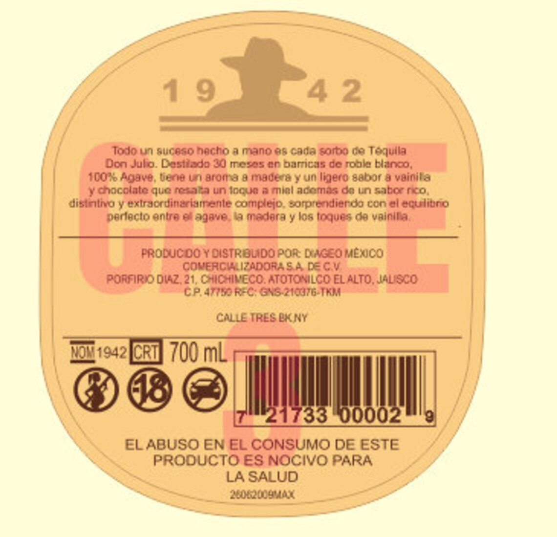 Tequila Don Julio Anejo Label Files, Original, for 700-750 Ml Bottle,svg-eps-pdf-ai, the Best ...