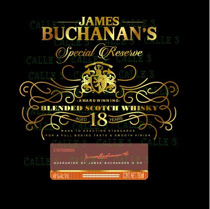 Buchanans Special Reserve Digital Label File in SVG, PNG, JPG and Psd ...
