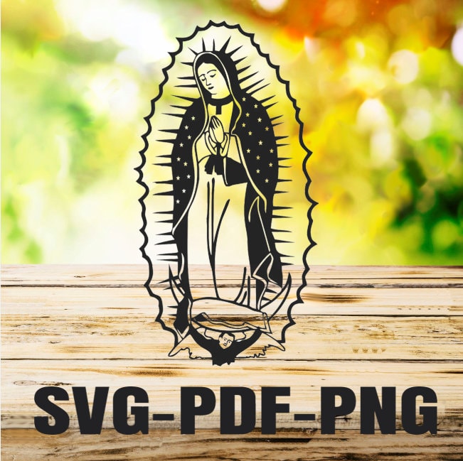 Our Lady of Guadalupe, SVG, PDF and PNG high quality files, The Virgin ...