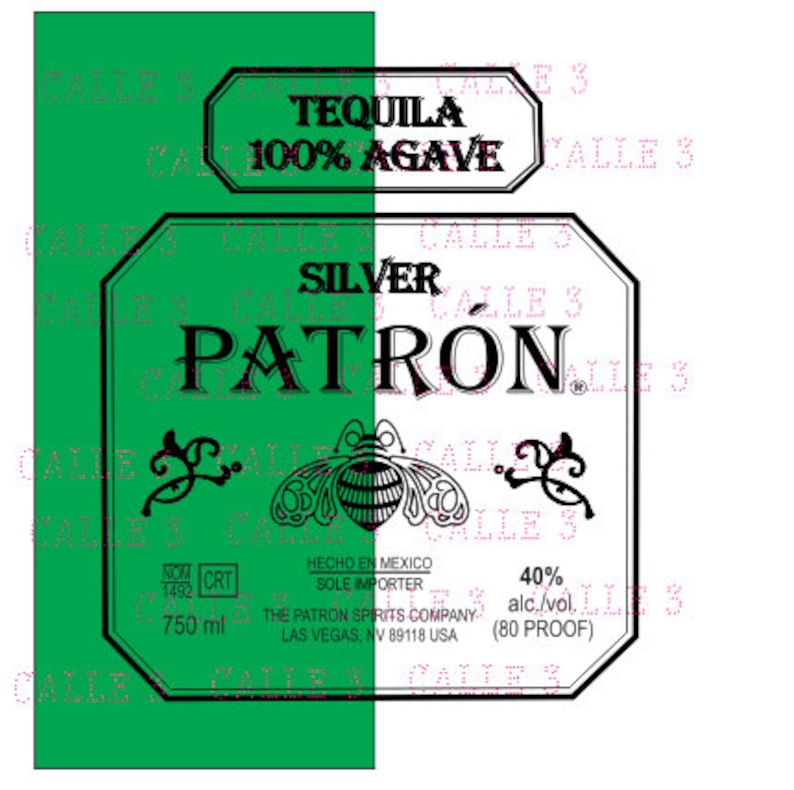Digital Tequila Patron Label in SVG, All Curves, Layers, to Sublimate ...