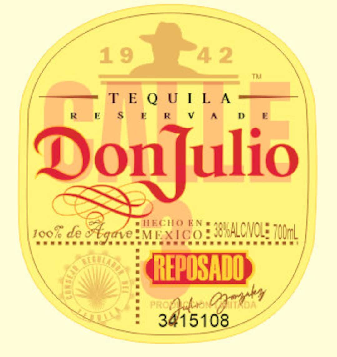 Tequila Don Julio Reposado Label Files, for 700-750 Ml Bottle,svg-eps ...