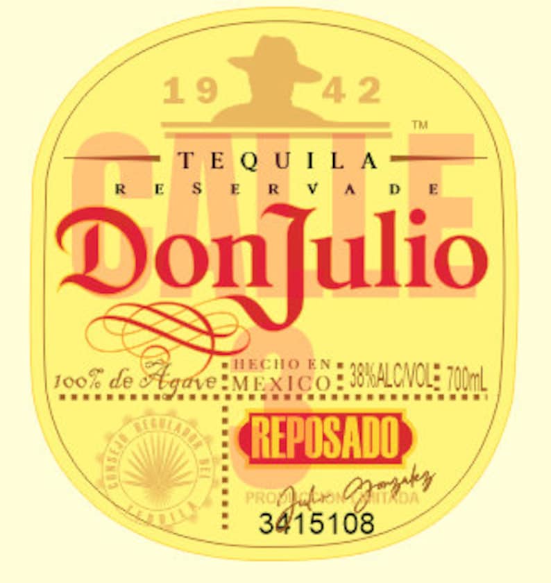 Tequila Don Julio Reposado Label Files, for 700-750 Ml Bottle,svg-eps ...