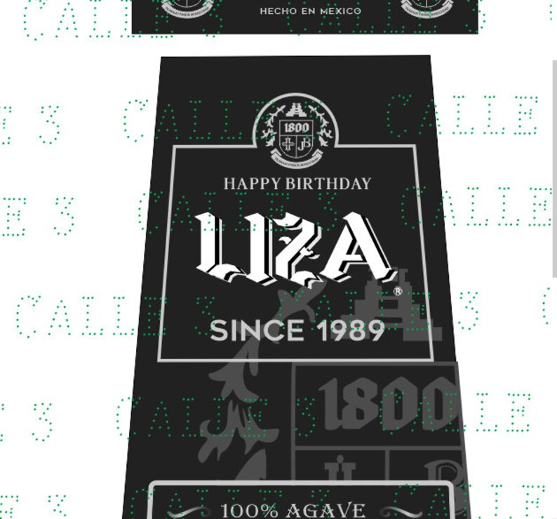 Tequila 1800 Black Label, Digital File, SVG, EPS, PNG, for Cut ...