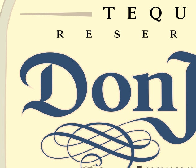 Tequila Don Julio Blanco Label Files, Original, for 700-750 Ml Bottle ...