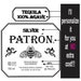 Digital Tequila Patron Label in SVG, All Curves, Layers, to Sublimate ...