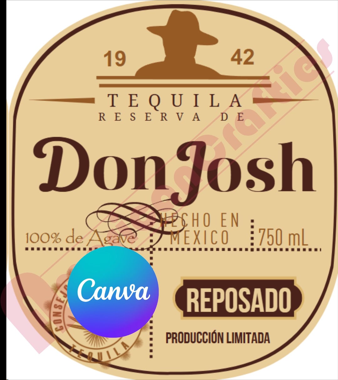 Don Julio Reposado Tequila FULLY CANVA EDITABLE Template, Diy, Best ...