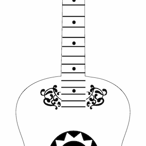 COCO Guitar Files, SVG, PNG and Jpg, for Print, Cut, Cricut, Laser, Sublimate, Cake, or More, I ...