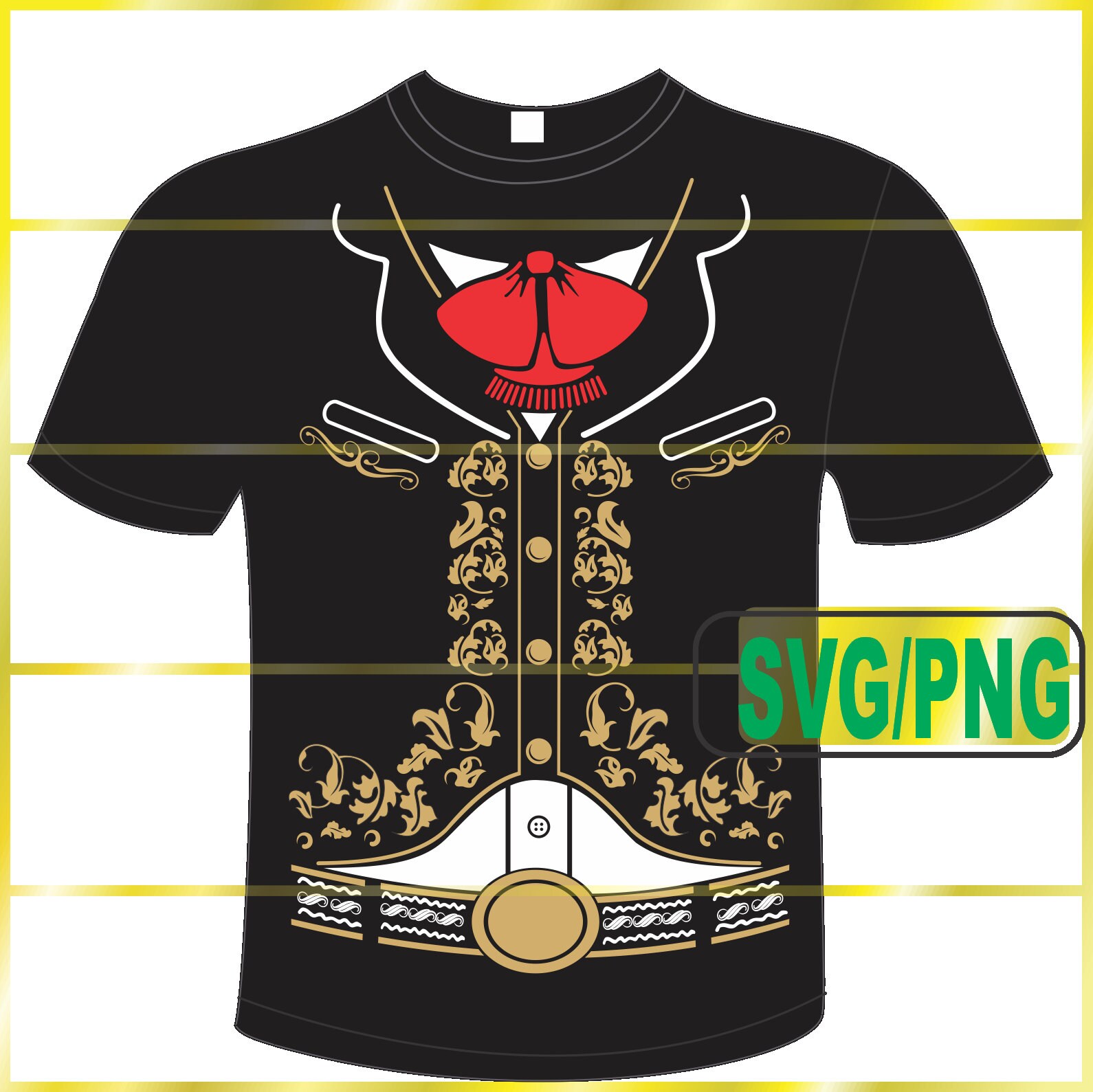 File for Mariachi T-shirt, SVG and PNG With Transparent Background to ...