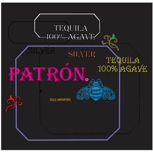 Digital Tequila Patron Label in SVG, All Curves, Layers, to Sublimate ...