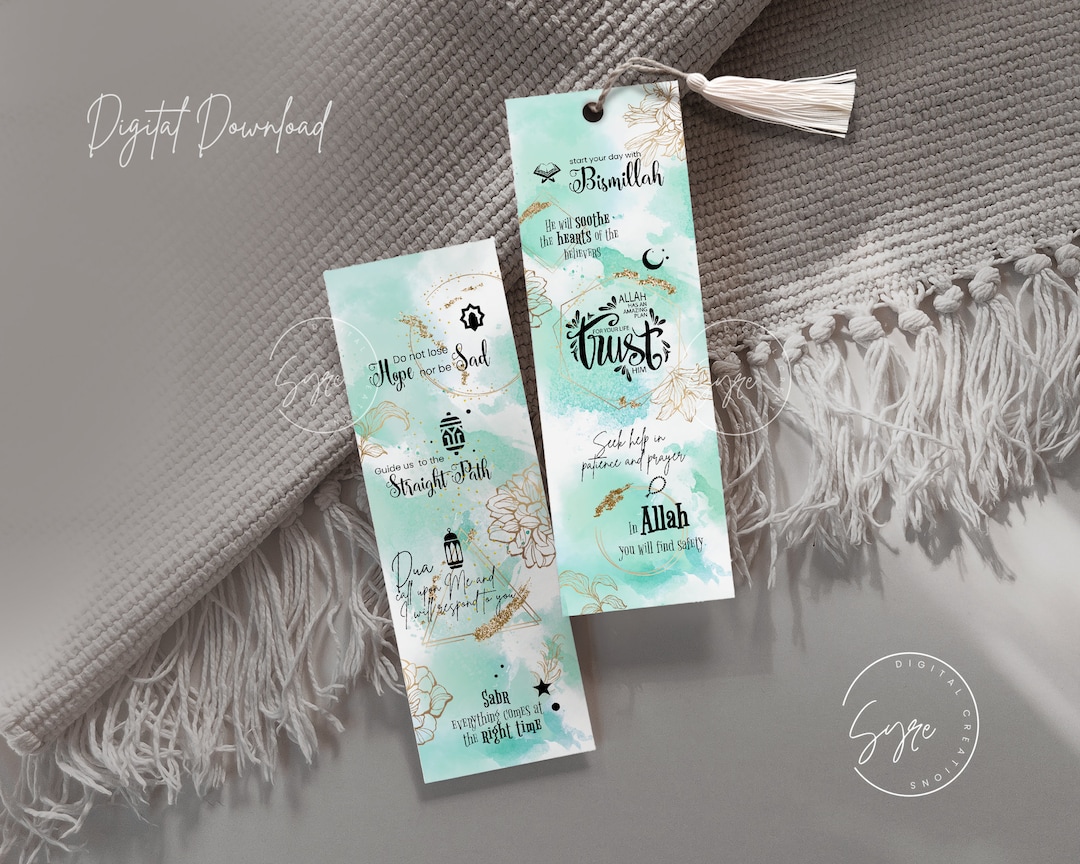 Printable Islamic Bookmarks, Quran Bookmarks, Islamic Bookmarks ...