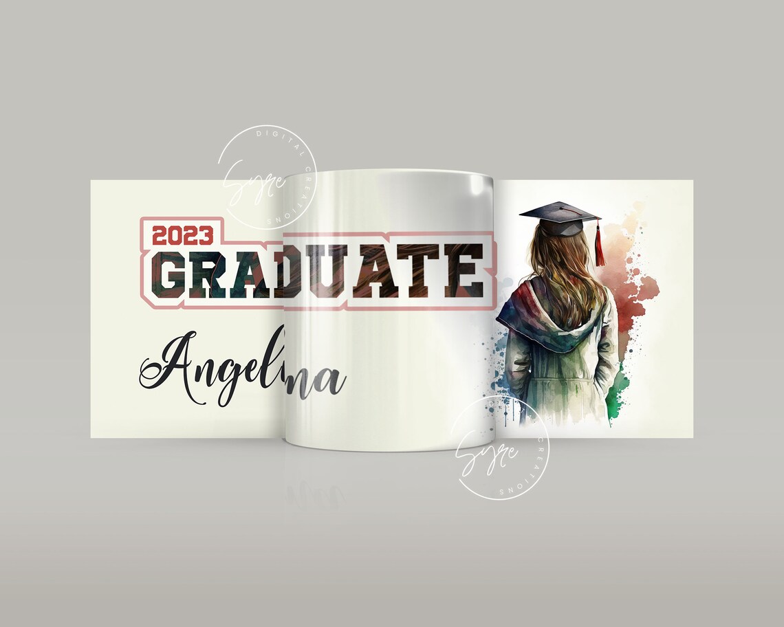 2023 Graduate Mug, Add Your Own Text, Senior 2023 Mug, Watercolor Mug ...