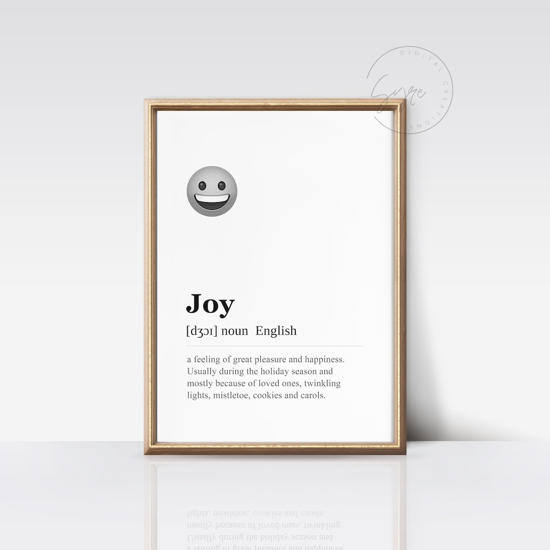 Christmas Wall Art Printable, Joy Definition, Christmas Definition ...