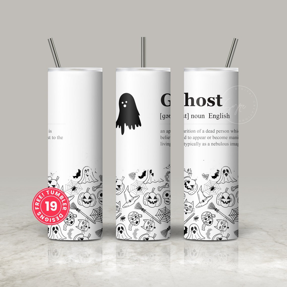 Ghost Definition Tumbler Design 20 Oz Skinny Tumbler Wrap - Etsy