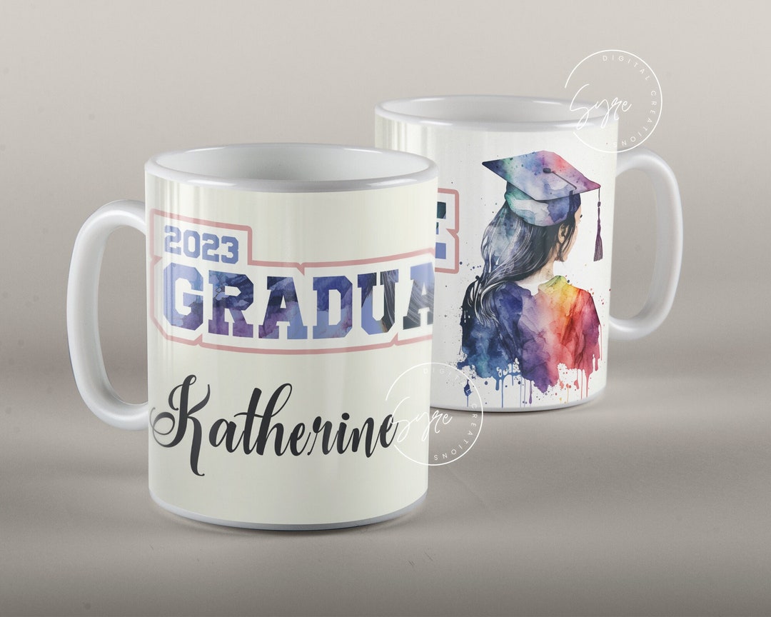 2023 Graduate Mug, Add Your Own Text, Senior 2023 Mug, Watercolor Mug ...