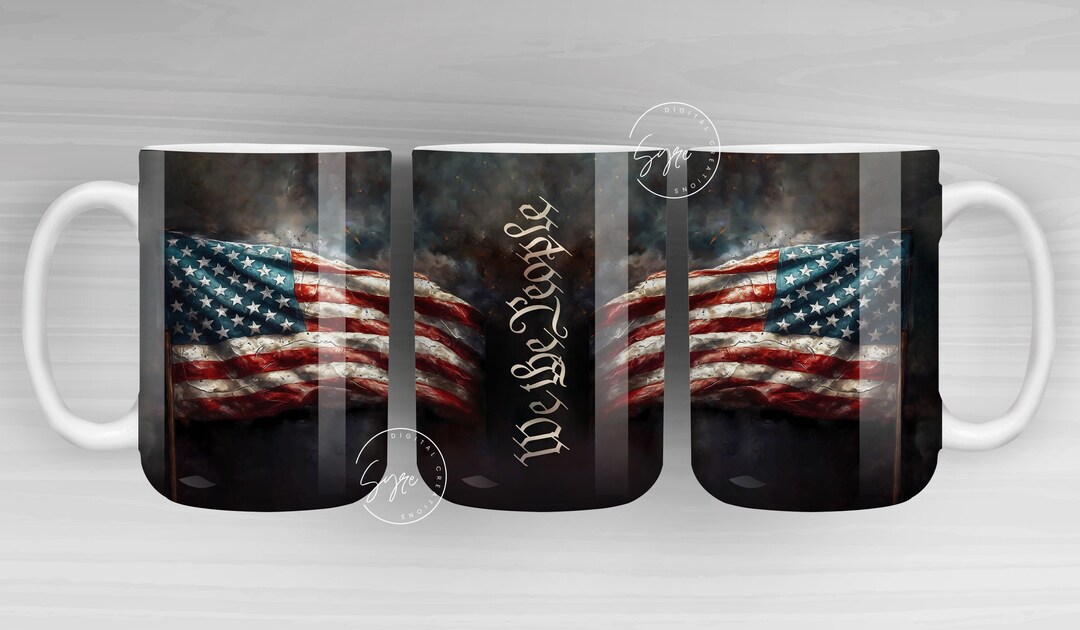 USA Flag Mug Design, American Flag USA, 4th July, Patriotic Mug Design ...