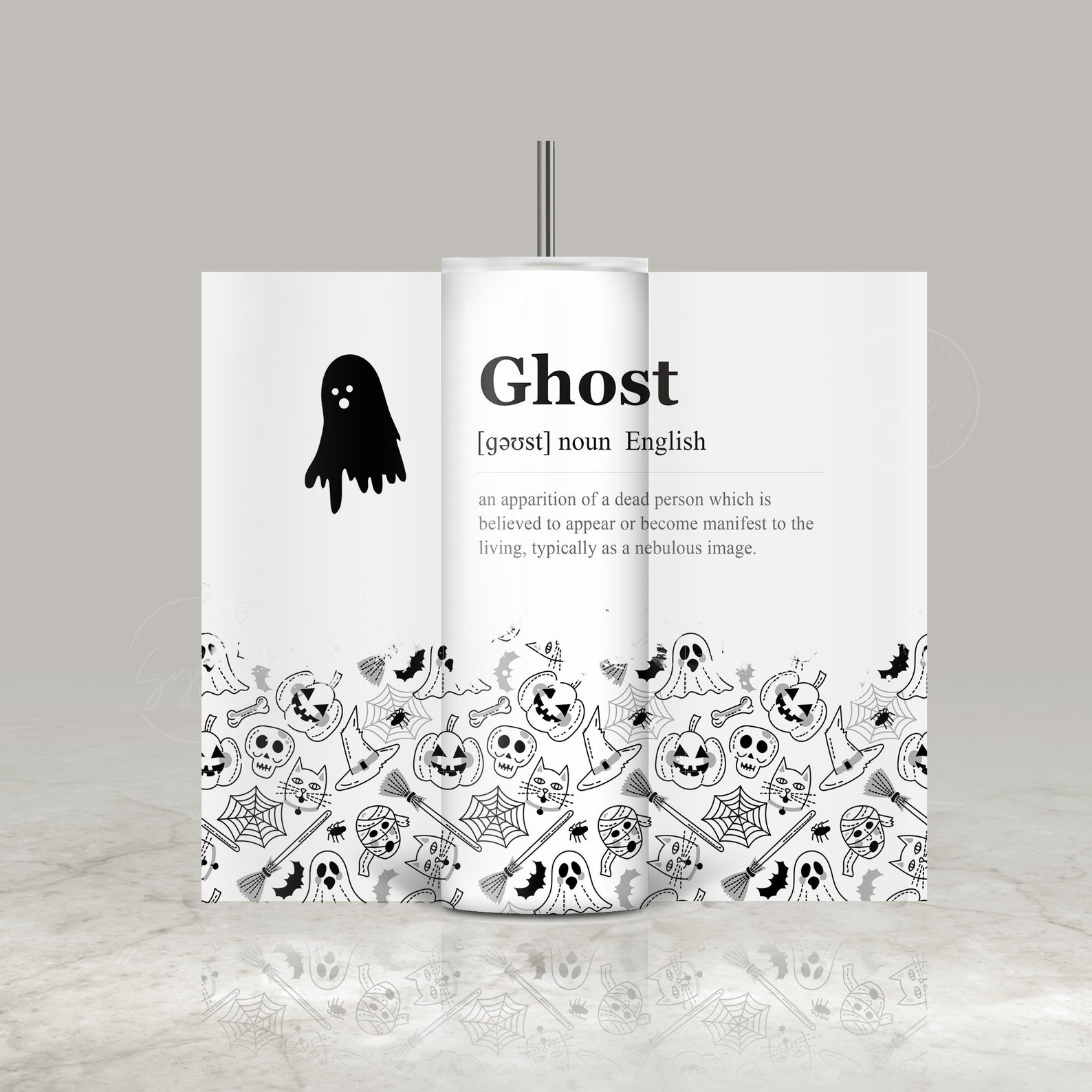 Ghost Definition Tumbler Design 20 Oz Skinny Tumbler Wrap - Etsy