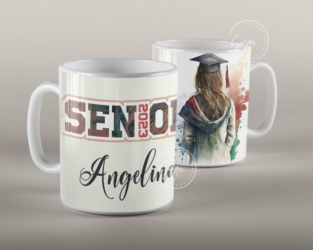 Graduation 2023 Mug, Add Your Own Text, Senior 2023 Mug, Watercolor Mug ...
