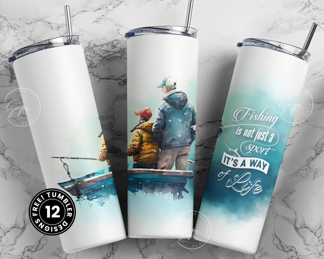 Fishing Tumbler Wrap PNG, Camping Tumbler, Fathers Day Tumbler, 20oz ...