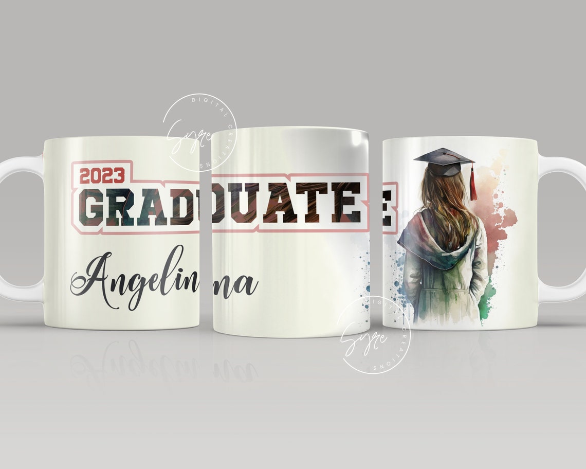 2023 Graduate Mug, Add Your Own Text, Senior 2023 Mug, Watercolor Mug ...