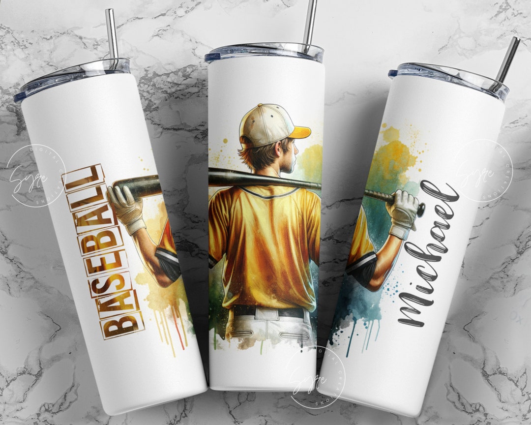 Baseball 20 Oz Skinny Tumbler Png, Baseball Tumbler Wrap Png, Sports ...