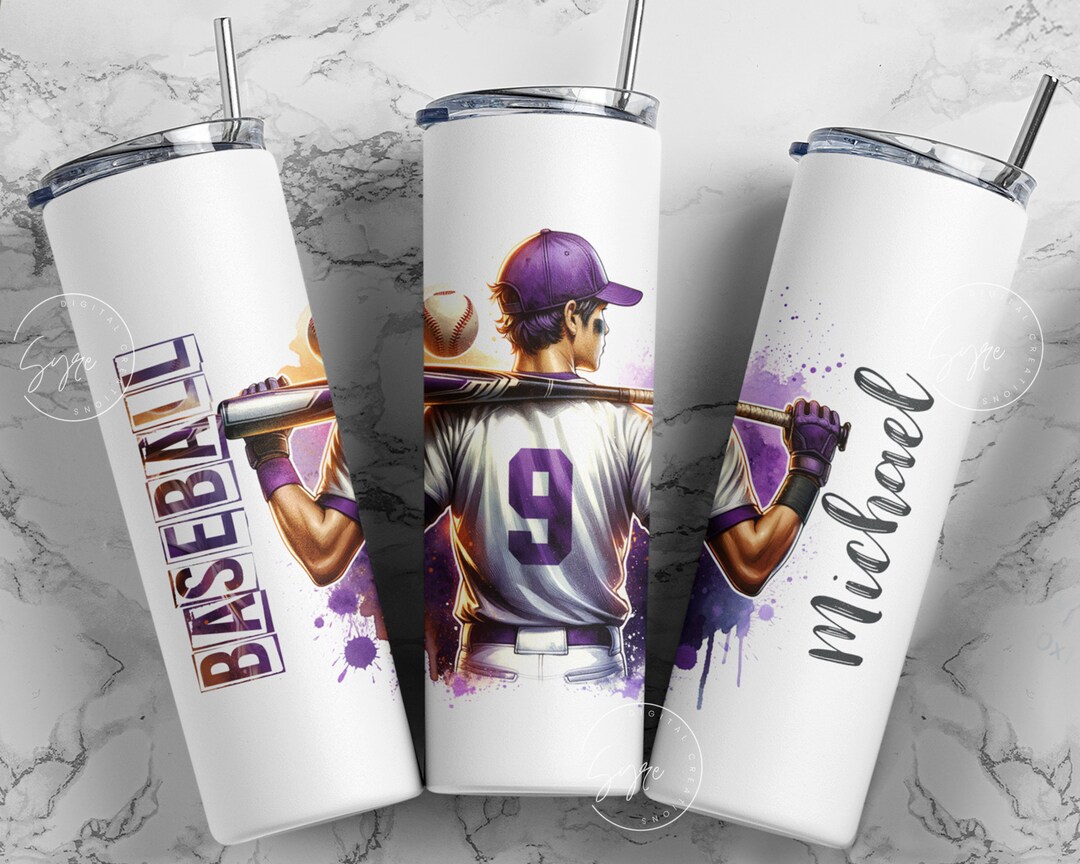 Baseball 20 Oz Skinny Tumbler Png, Baseball Tumbler Wrap Png, Sports ...