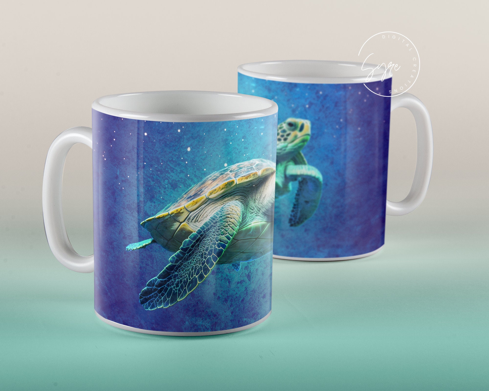 Sea Turtle Mug PNG Beach Sublimation Mug Turtle Mug Wrap - Etsy