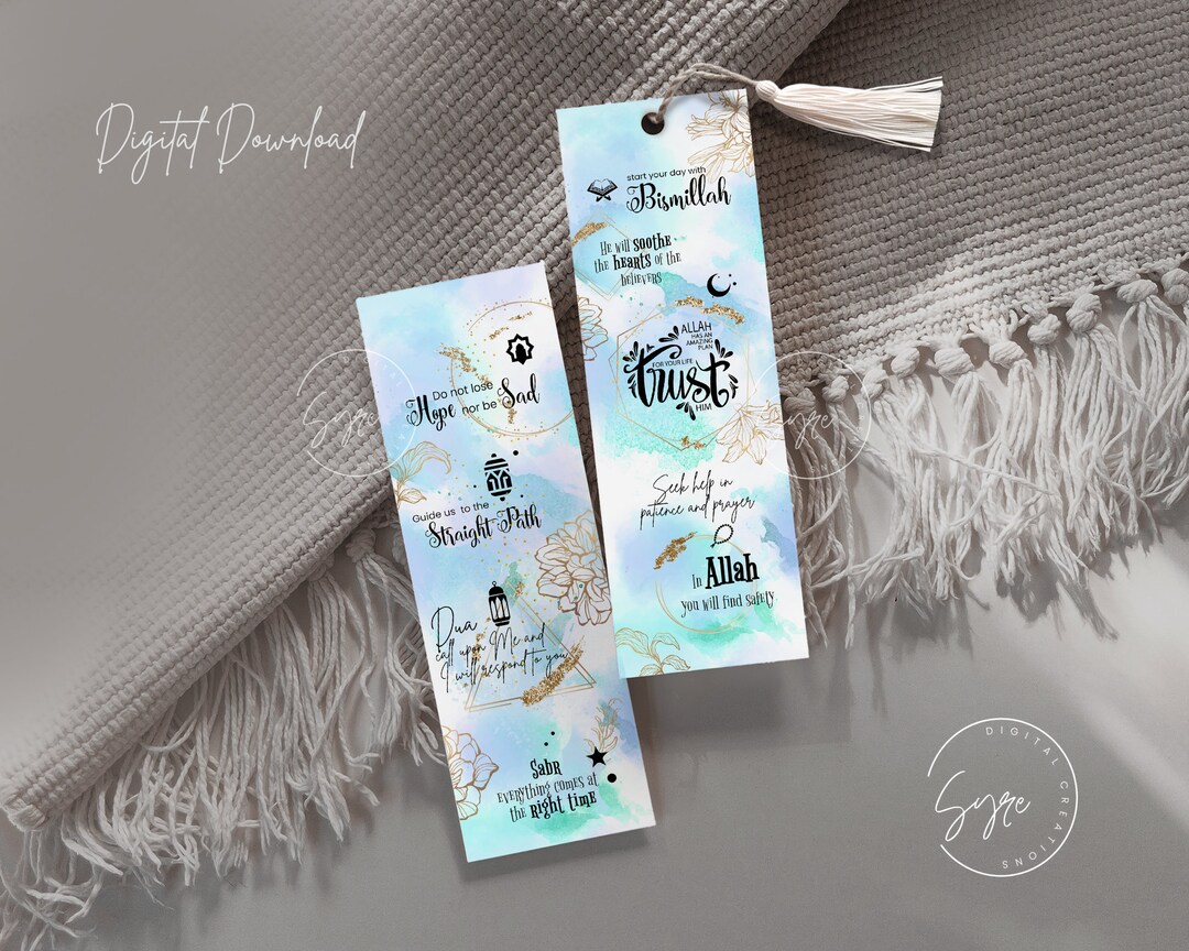 Printable Islamic Bookmarks, Quran Bookmarks, Islamic Bookmarks ...