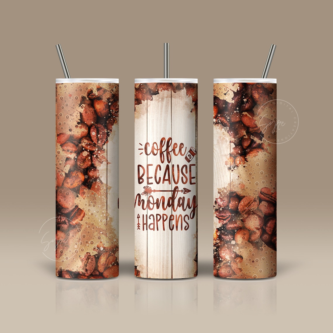 Coffee Related Quotes Tumbler Designs Set of 6 20 Oz Skinny - Etsy