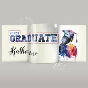 2023 Graduate Mug, Add Your Own Text, Senior 2023 Mug, Watercolor Mug ...