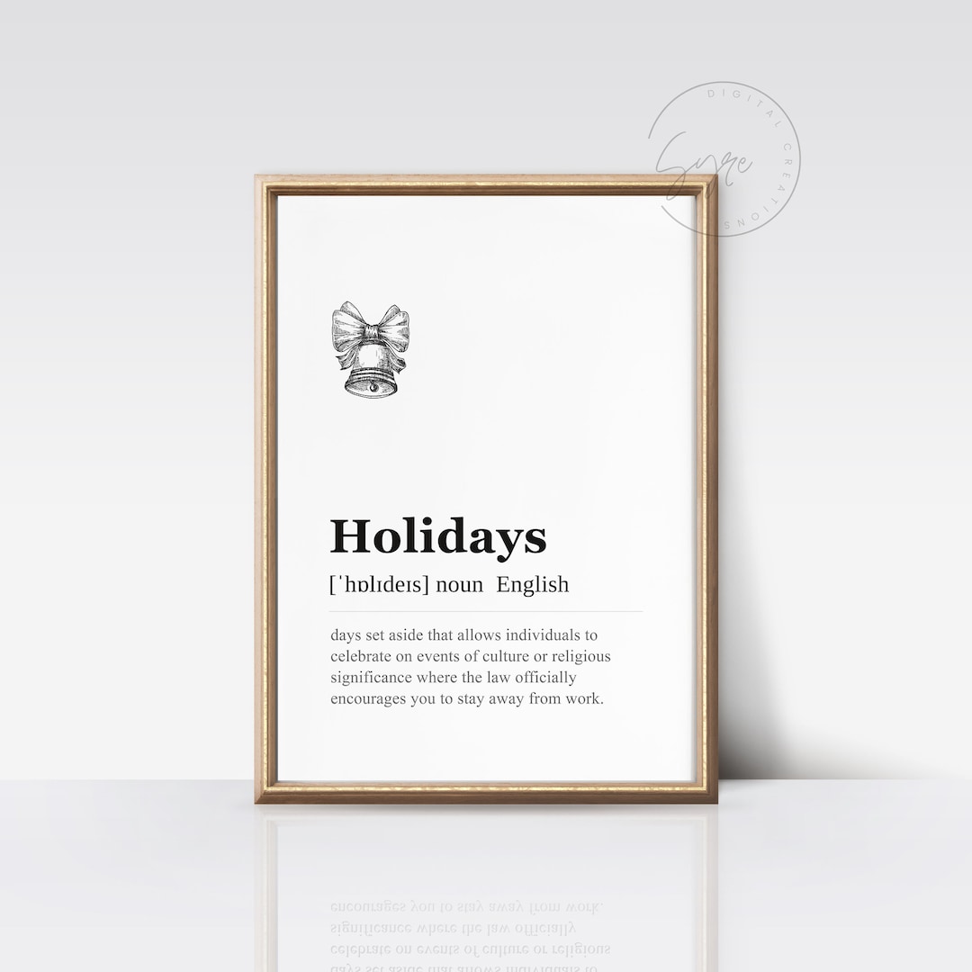 Christmas Wall Art Printable, Holidays Definition, Christmas Definition ...
