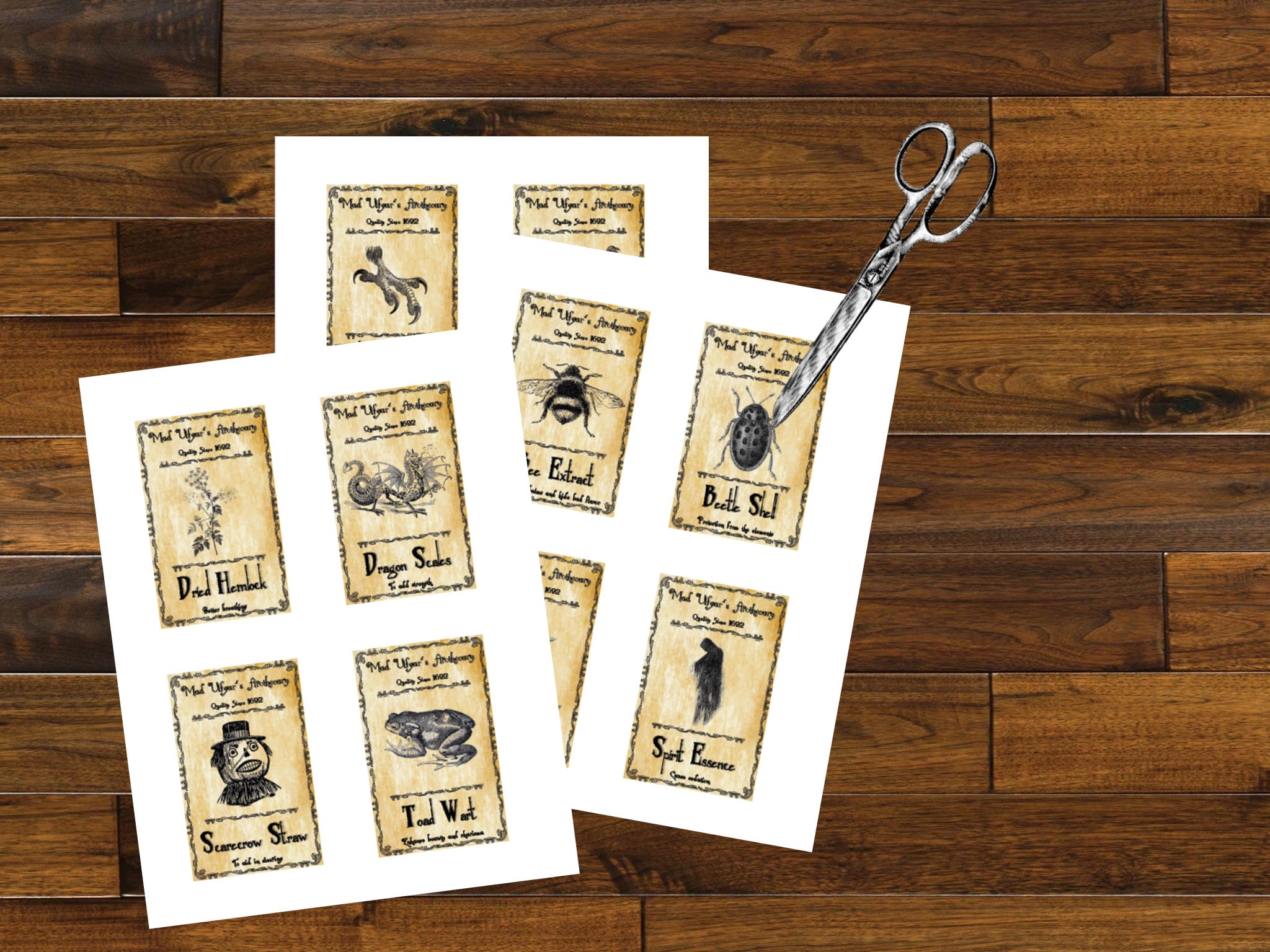 Witch Apothecary Labels, Halloween Labels, Potion Ingredient Labels ...
